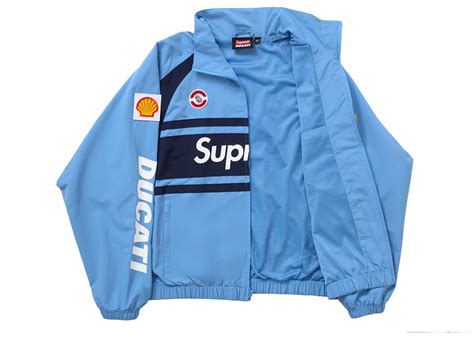 Supreme Ducati Track Jacket Light Blue Mens Ss24 Us