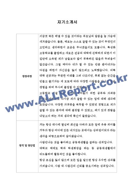 자기소개서 한국무역보험공사 사무직 신입사원 채용 합격자 샘플해외영업자기소개