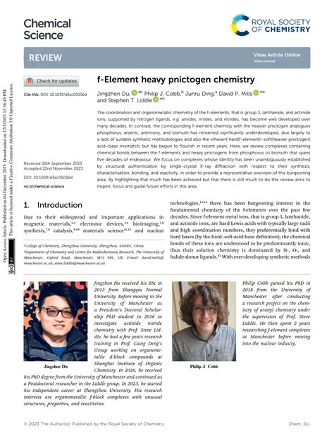 Pdf F Element Heavy Pnictogen Chemistry