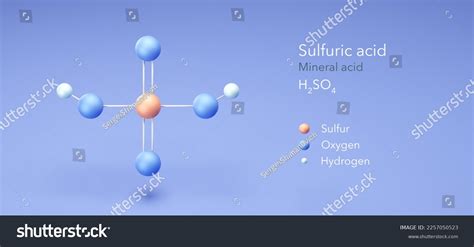 Sulfuric Acid Molecule Molecular Structures Sulphuric Stock