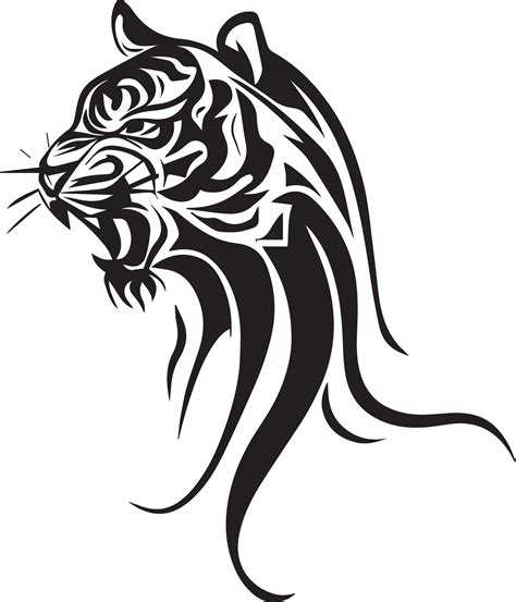 Tiger Face Tattoo Design Vector Illustration 26261607 Vector Art At