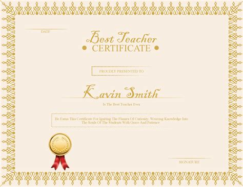 Recognizing Award Certificate Template Portrait Wordlayouts