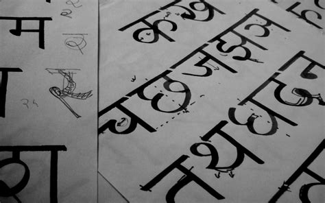 type design devanagari script behance