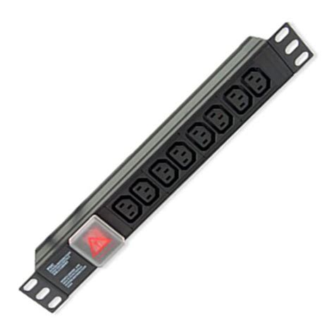 LMS Data 1 8m 8 Way Horizontal Rackmount PDU W Surge Protection LN83941 PDU 8WS H SP IEC UK