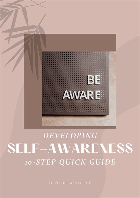Developing Self Awareness 10 Step Quick Guide E Book Deniece Camille