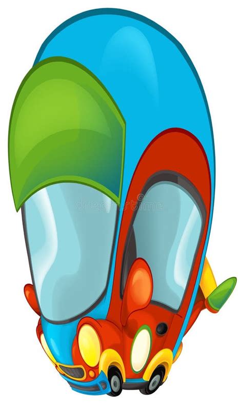 Cool Looking Cartoon Sports Car Isolated Illustration Stock