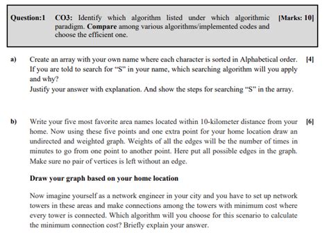 solved question 1 co3 identify which algorithm listed under