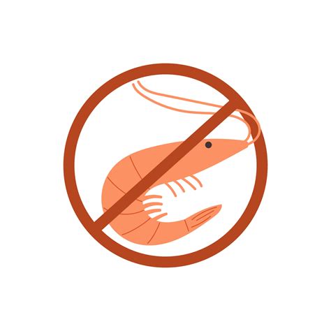 Shrimp In Red Crossed Circle Icon 12485865 Vector Art At Vecteezy