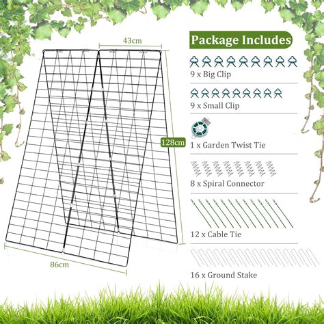 2 Pack Garden Cucumber Trellis With Accessories Green Tidyspaces
