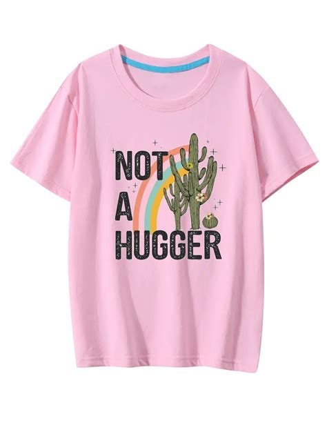 Girls T Shirt Cactus Rainbow Graphic Short Sleeve Tee Shirt Temu