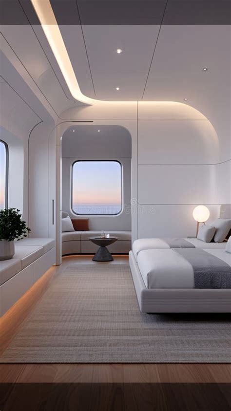 Luxurious Modern Bedroom With Scenic Ocean View Minimalist Design And