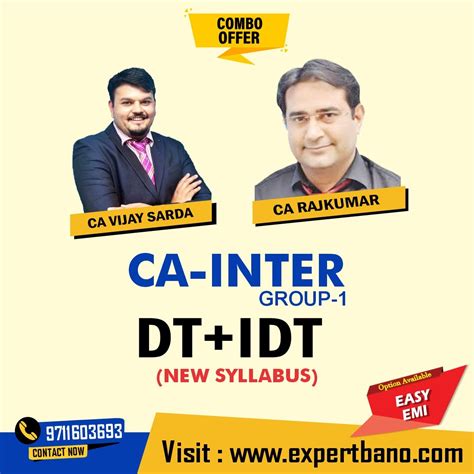 Ca Inter Taxation Dt By Ca Vijay Sarda And Idt By Ca Rajkumar Live At