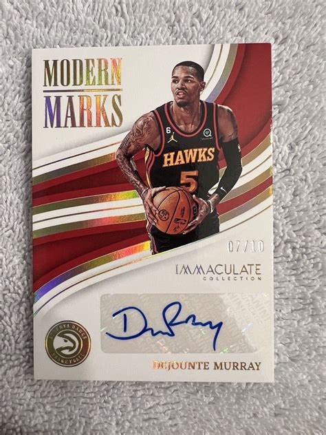 2022 23 Panini Immaculate Collection Dejounte Murray Gold Auto 10