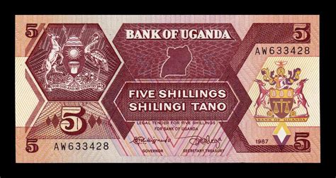 Uganda 5 Chelines 1987 Pick 27 Sc Unc NumismÁtica La Lonja