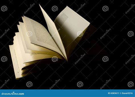 Open Book Isolation On Black Stock Image Image Of Sentence Learned