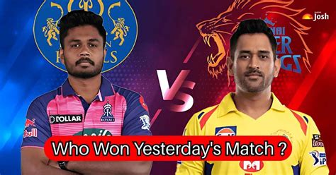 Who Won Yesterdays Ipl 2025 Match Csk Vs Rr Match 11 Check All