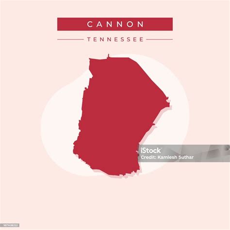 Vector Illustration Vector Of Cannon Map Tennessee Stock Illustration