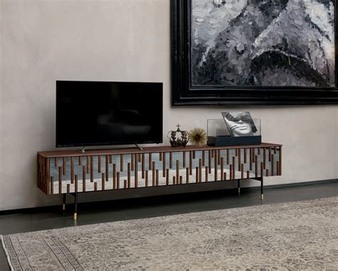 Buy Drops Mirrored Tv Unit Online In London Uk Denelli Italia