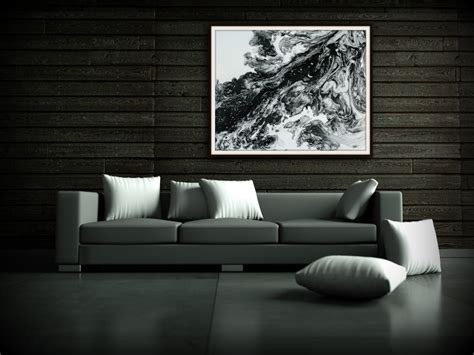 Modern Minimalist Art Abstract Art Print T For Her Art Black And