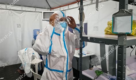 Healthcare Worker Wearing Personal Protective Equipment Editorial Stock Photo Stock Image