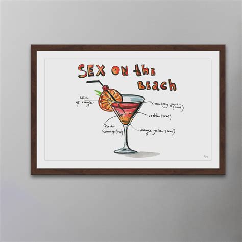 Latitude Run® Sex On The Beach Recipe By Eyre Tarney Picture Frame