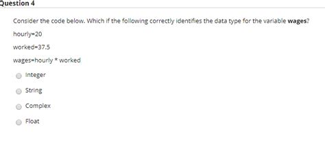 solved question 1 choose the correct code for a in range