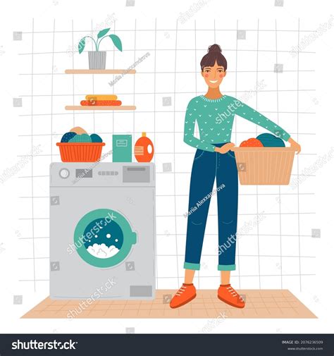 Women Hold Laundry Over 978 Royalty Free Licensable Stock