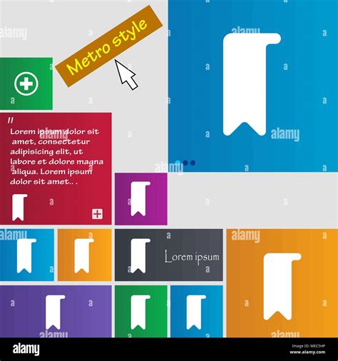 Bookmark Icon Sign Buttons Modern Interface Website Buttons With Cursor Pointer Vector