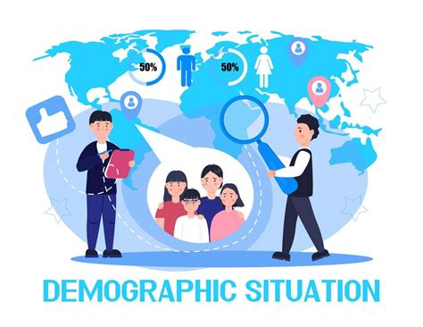 Demographer Concept Vector For Landing Page Growth Population In The