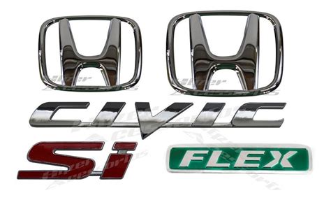 Emblemas Civic Si Flex Logo Mala Grade New Civic 2007 A 2011 Frete grátis