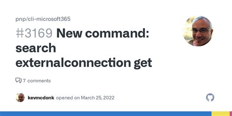 New Command Search Externalconnection Get · Issue 3169 · Pnpcli
