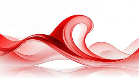 Abstract Red Wave Design Premium AI Generated Image