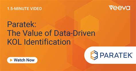 Paratek The Value Of Data Driven Kol Identification Veeva Systems Europe