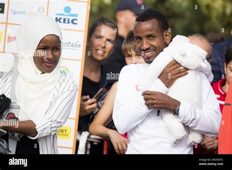 Belgian Bashir Abdi And With His Wife And Daughter Kadra Attend The Men