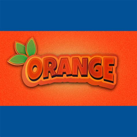 Orange 3d Editable Text Effect Orange 3d Text Effect Vectors Orange
