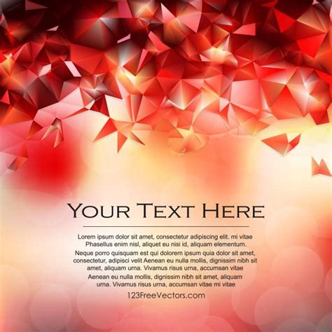 Abstract Red Orange Polygonal Triangular Background Design