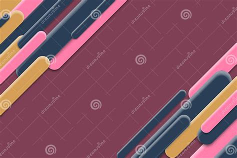 Colorful Rounded Stripes Overlapping Layer Banner Stock Vector