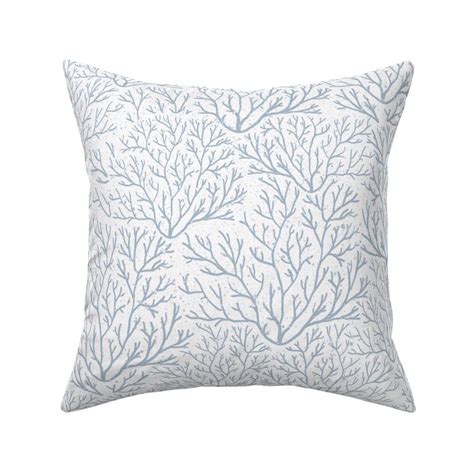 Large Coastal Blue Gray Coral Reef Fabric Spoonflower
