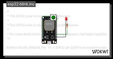 Esp Arduino Door Sensor BASIC Ino Wokwi ESP STM Arduino Simulator