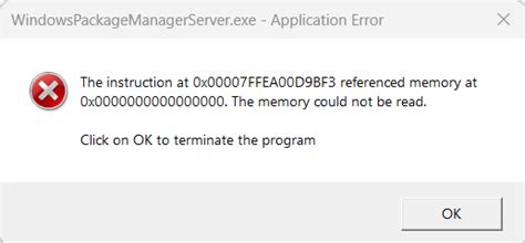 Windowspackagemanagerserver Exe Application Error Microsoft Qanda