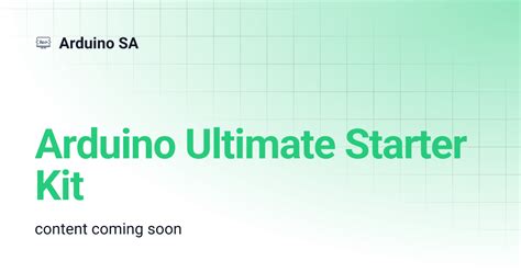 Arduino Ultimate Starter Kit Arduino Sa