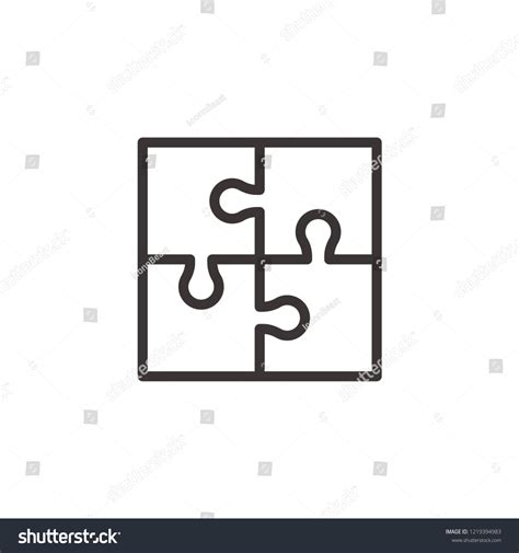 Puzzle Icon Jigsaw Sign Unity Symbol Stock Vector Royalty Free