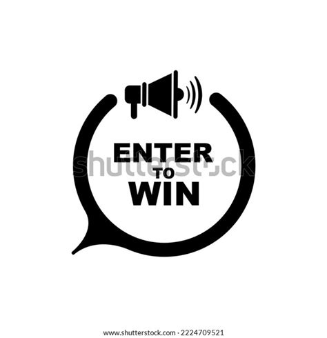 Enter Win Sign On White Background Stock Vector Royalty Free
