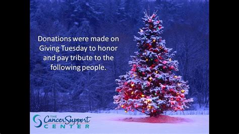 Giving Tuesday Donations Tribute Youtube