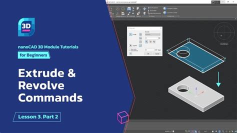 nanosoft as on linkedin extrude and revolve commands nanocad 3d
