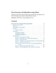Dsa Syllabus 1 Pdf Data Structures And Algorithms Using Python