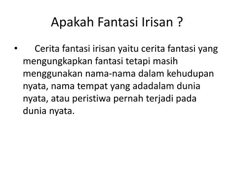 Bahasa Indonesia Teks Fantasi Ppt