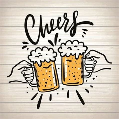 Cheers With Beer Glasses Svg Svg Png Dxf Eps Download Files Etsy