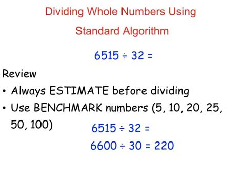 Dividing Using Standard Algorithm