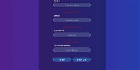 simple validation form in react using usehooks and localstorage with